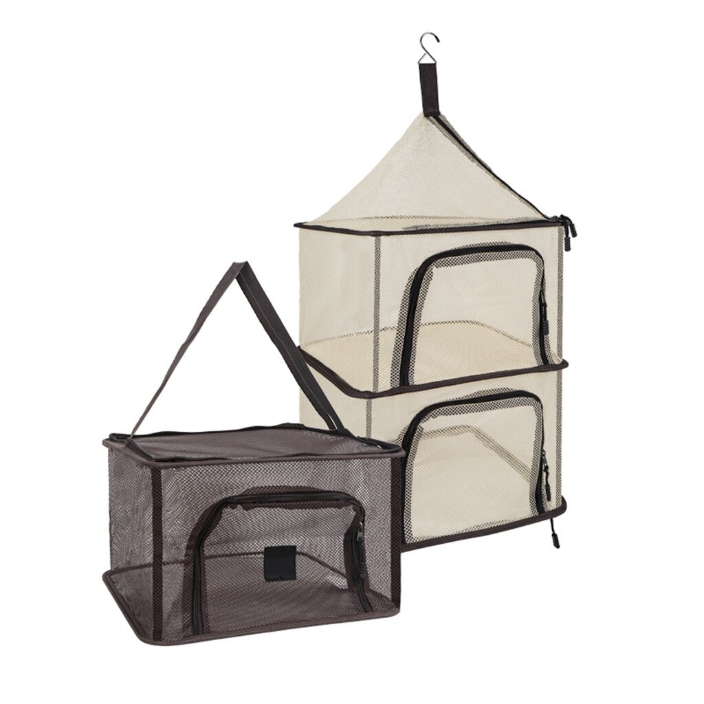4-Слойный Складной Сушильный Стеллаж Для Кемпинга На Открытом Воздухе Складная Корзина Для Хранения Сеток С Прочным Стальным Каркасом