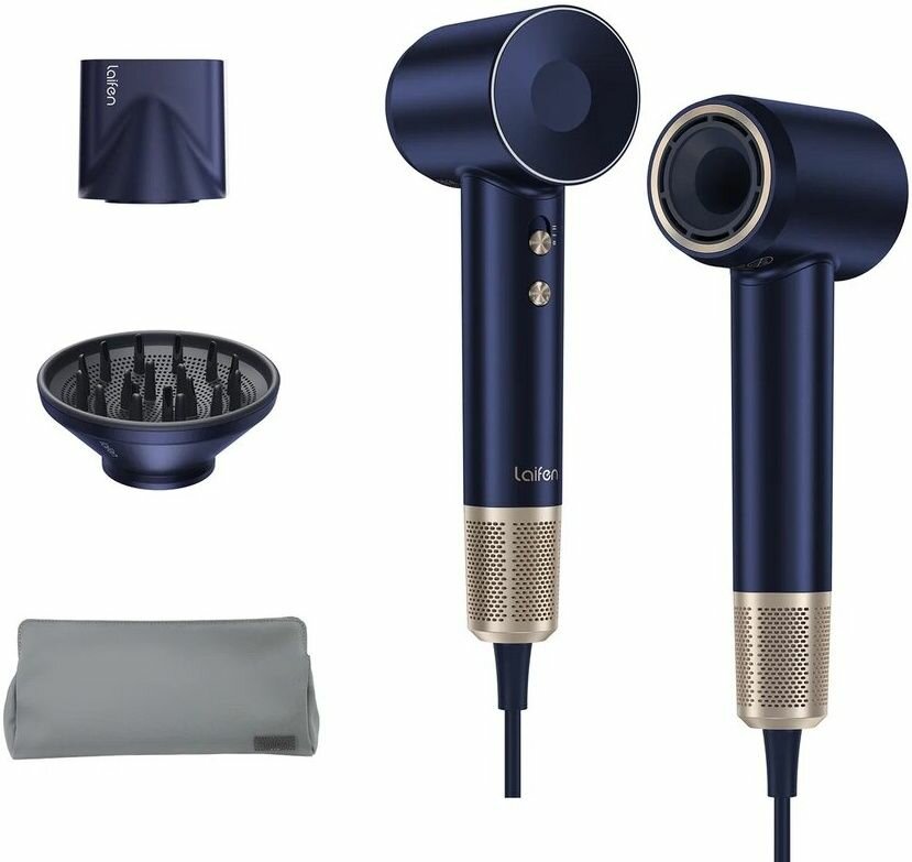Фен Laifen SWIFT Premium, 1600Вт, 2 скорости, 4 температурных режима, 1.8м, синий