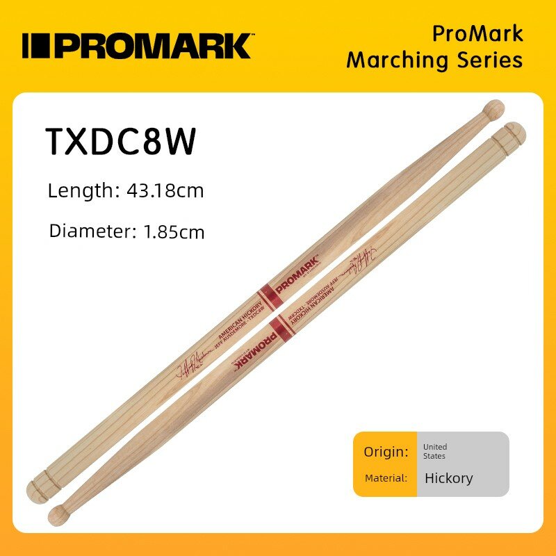 ProMark TXDC8W Синий Демон Марширующие Барабанные Палочки 100% Дерево Средний Наконечник Для Барабанной Линии