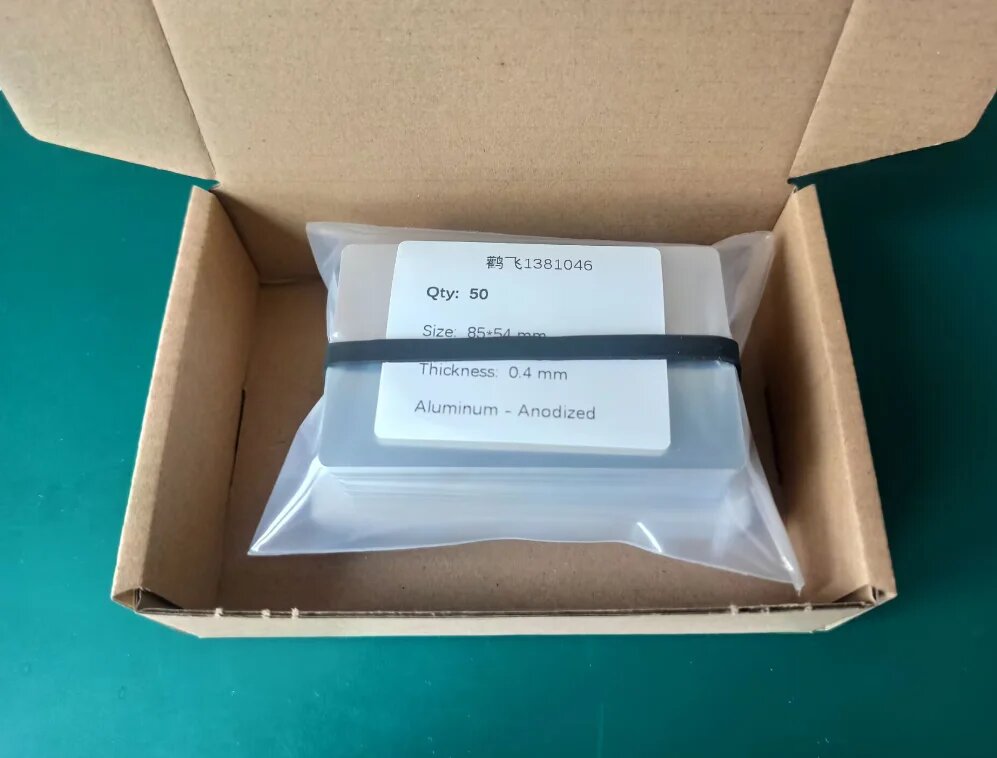 Толщина 0,4 мм Глянцевая серебряная металлическая алюминиевая фотовспышка для лазерной гравировки 10/20/50-вы выбираете количество