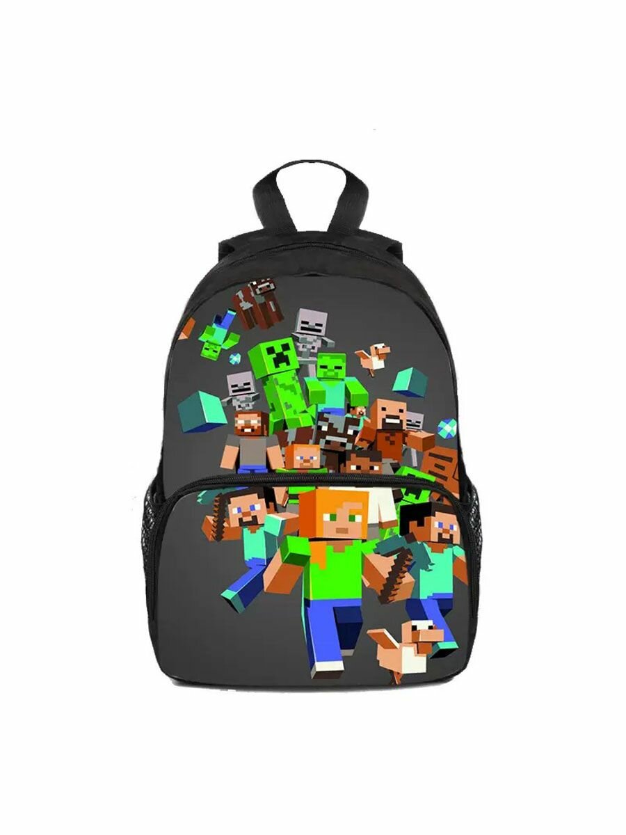 Рюкзак Minecraft Майнкрафт со сменными картинками, школьный ранец с анатомической спинкой для начальной школы