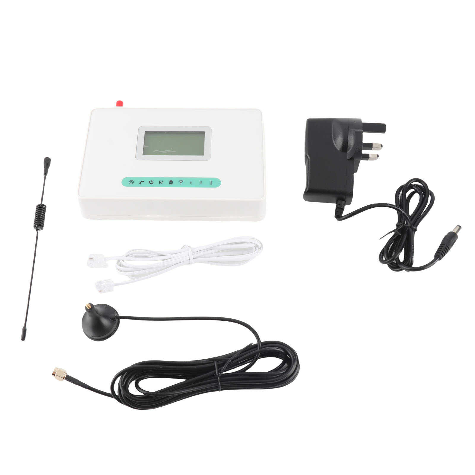 GSM стационарный беспроводной терминал 5 В 1 А, четырехдиапазонный, с высоким уровнем приема, подсветкой экрана, вилка 100–240 В (Великобритания).