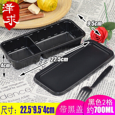 Одноразовая ланч-бокс бенто-бокс прямоугольный утолщенный пищевой пластик премиум для ресторанов на вынос упаковка для фастфуда