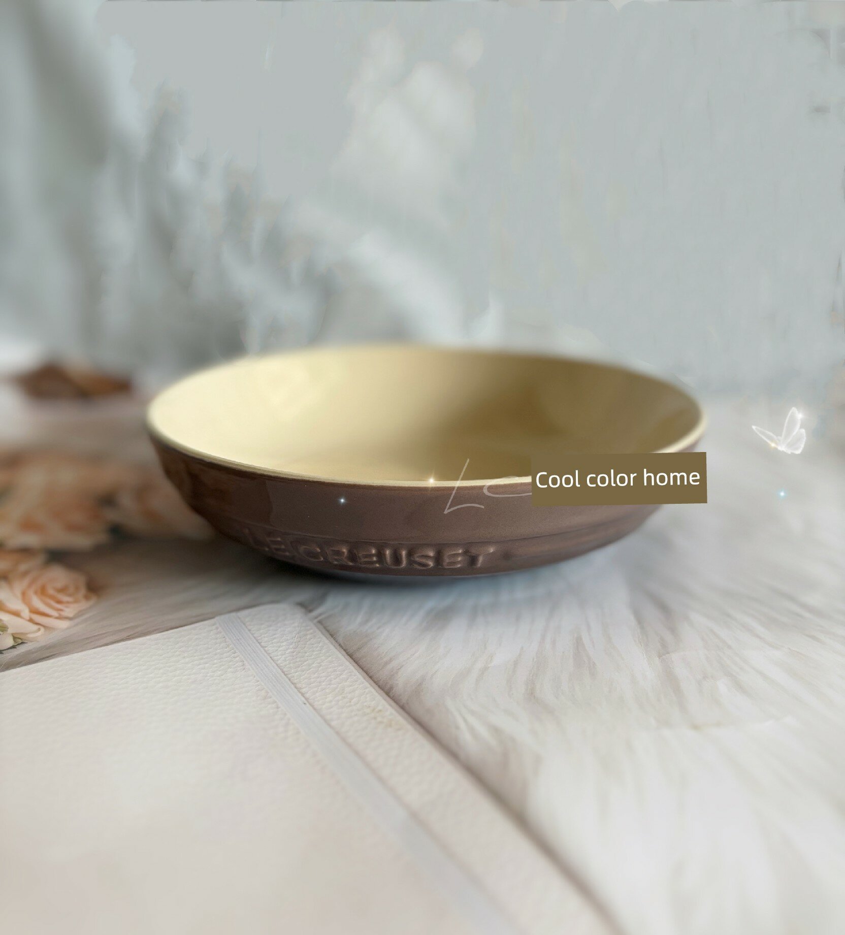 Le Creuset 20 см керамическая тарелка для супа в кофейном цвете, безопасная для посудомоечной машины французская