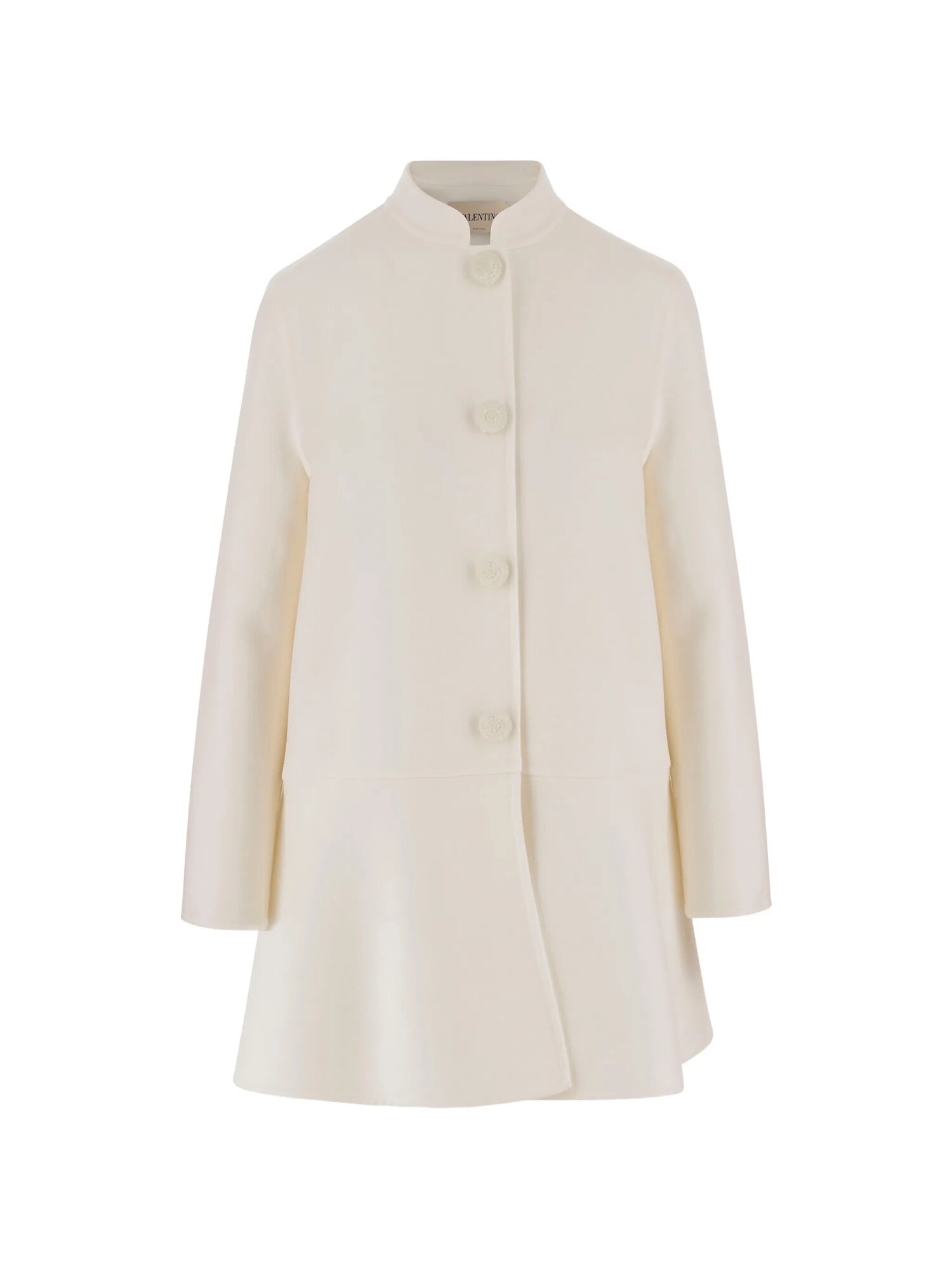 Пальто High-collar button wool coat