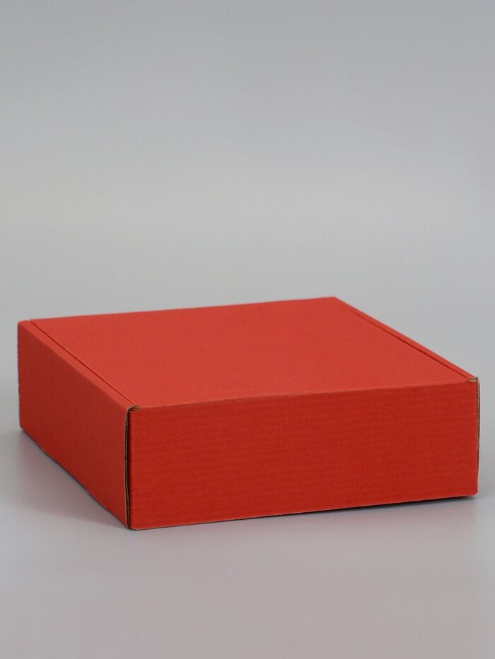 Коробка самосборная, красная, для подарков, хранения и отправки посылок, 21×21×7 см 6914772
