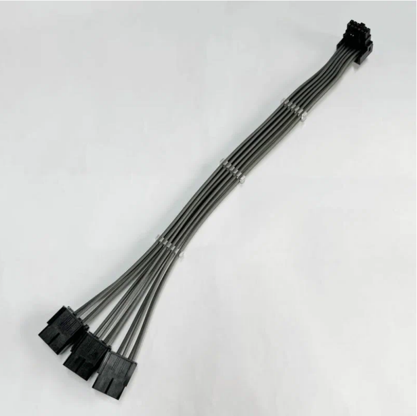 Белый 90-градусный 12+4-контактный 12VHPWR на 3 шт. PCI-E GPU 8-контактный видеокарта PCIE 5.0 3090Ti 4090 4080 блок питания адаптер удлинительный кабель