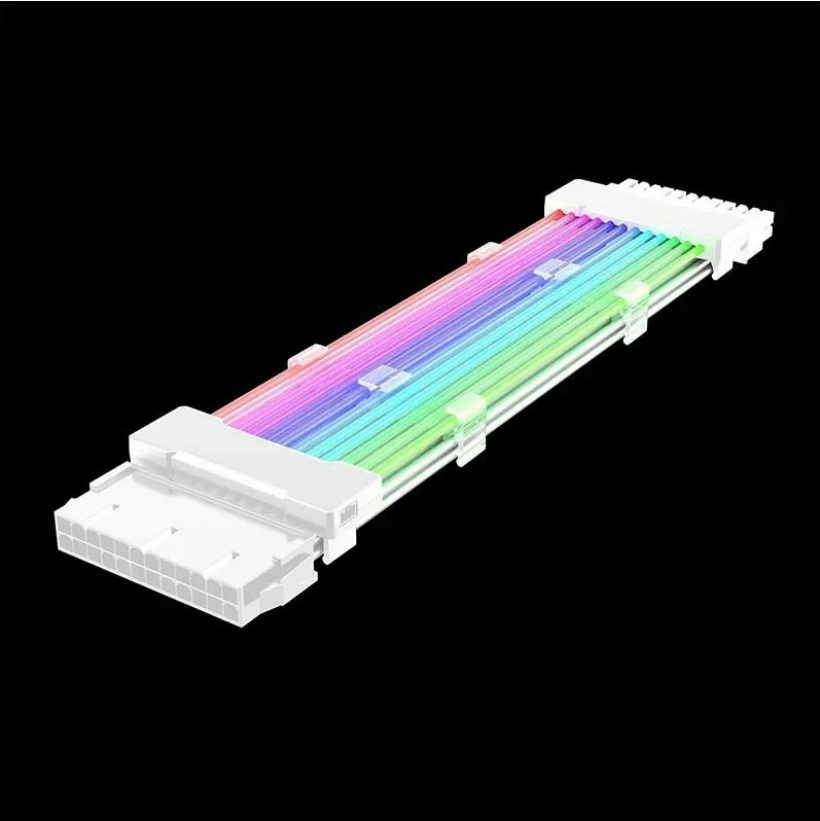 Удлинительный кабель для блока питания ARGB PSU, кабель ATX 24Pin RGB, удлинительный кабель PCI-E 6+2Pin RGB Glow, удлинительный кабель для материнской платы