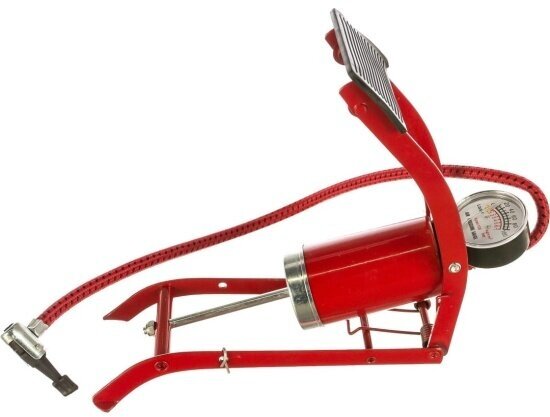 Насос ножной Автостоп AB-51010 одинарный, с манометром