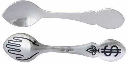 Серебряная сувенирная ложка Загребушка (для привлечения денег в кошельке)