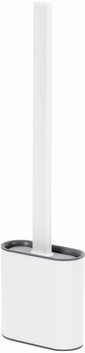 Ершик для унитаза силиконовый FLAT TYPE (плоский) напольный / настенный с креплением, LAIMA, 608131