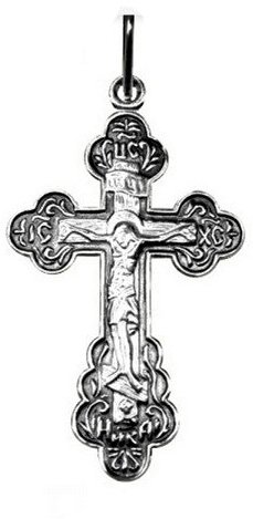 Крестик, серебро, 925 проба, родирование