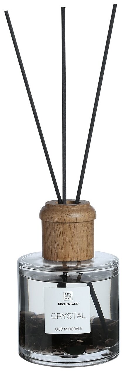 Ароматический диффузор, Kuchenland, 160 мл, черный, Oud Minerale, Crystal