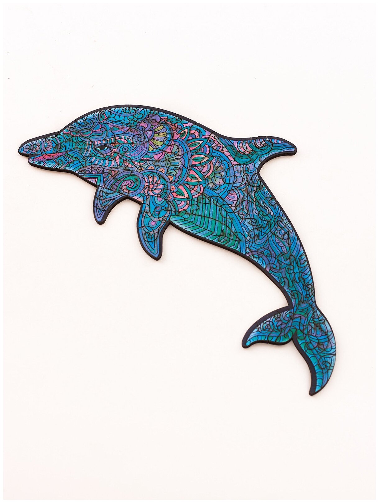 Деревянный пазл "Дельфин-Арт" на лист А4