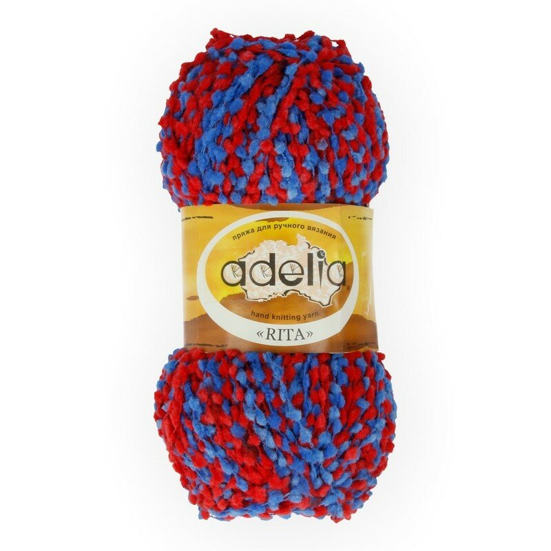 Пряжа ADELIA "RITA" 100% нейлон 50 г 145 м №03 красный-синий