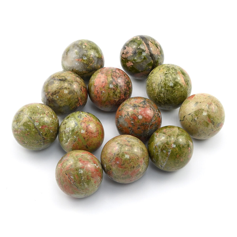 Шар из унакита, диаметр 25-26мм