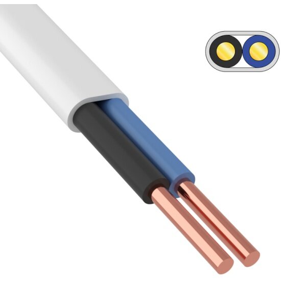 Провод Ккз пбвв/пбпп/ПУСП (ПуВВ) 2x2,5 кв. мм, 100 метров, медный, ГОСТ, 01-8352-2