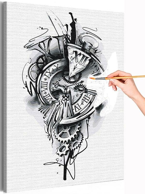 Время / Часы Раскраска картина по номерам на холсте 40х60