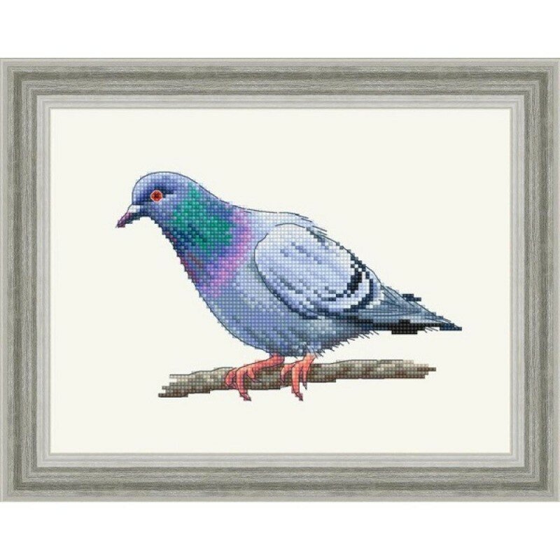 Набор для вышивания Сделано с любовью #Ж-060 Голубь, Счетный крест, 20 х 15 см