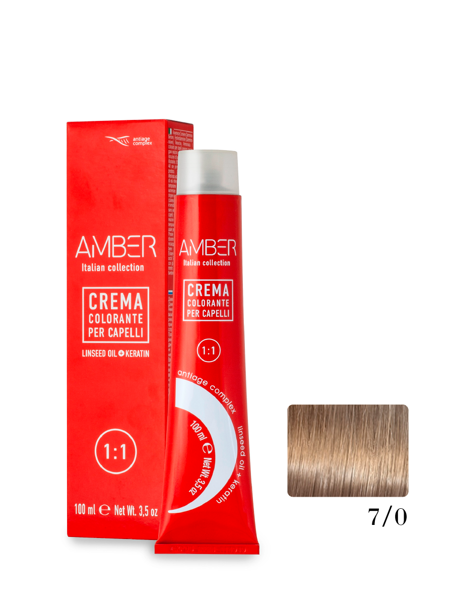 Крем-краска AMBER 7/0, 100 мл