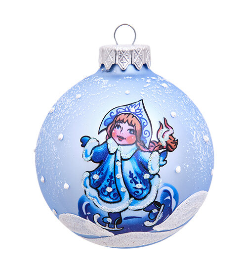 Ел. украшения Шар Снегурочка на коньках 85 мм НФШ-1030 113-801531