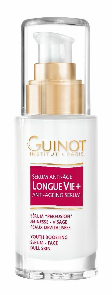 Омолаживающий серум Guinot Serum Longue Vie +, с 56 активными компонентами и гиалуроновой кислотой, 30 мл