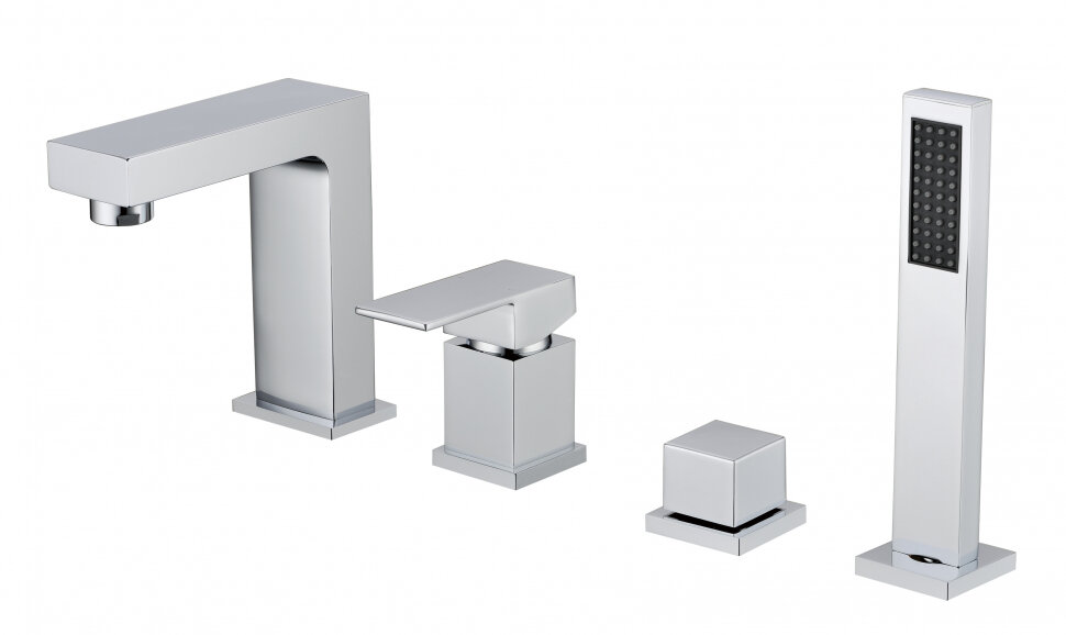 Смеситель Grocenberg GB6008-1, латунь, 8x12x25 см, гибкий шланг 2 м, вентильный, холодный старт