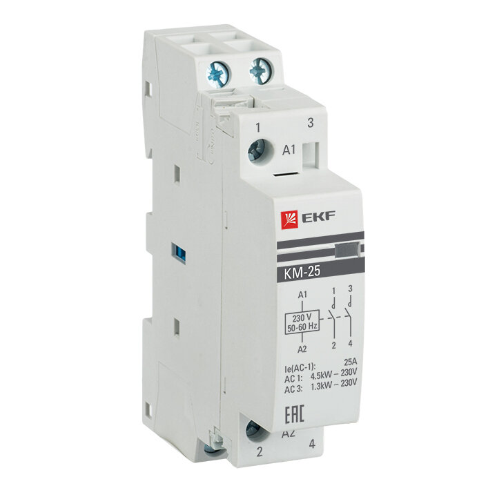 EKF PROxima Контактор модульный КМ 25А 2NО (1 мод.) km-1-25-20