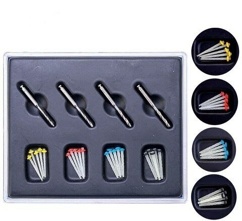 Штифты Incidental Стекловолоконные "FIBRAPOST" Композитные- Набор (20шт.+4 Развертки) Набор Штифтов Fibrapost С Коническими Развертками 4-х Размеров.