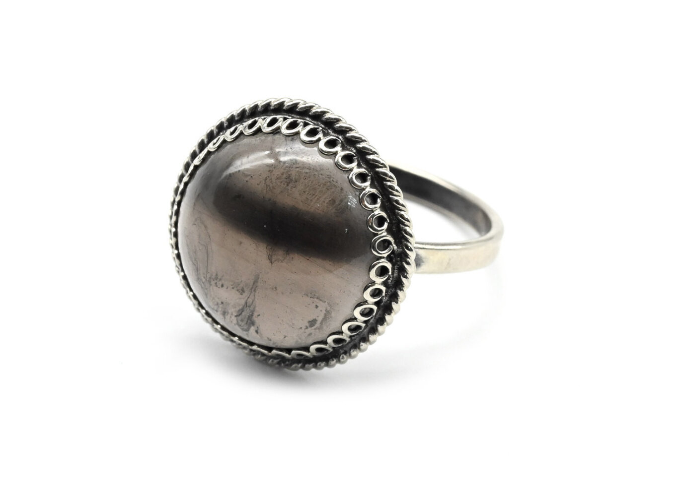 Кольцо, обсидиан