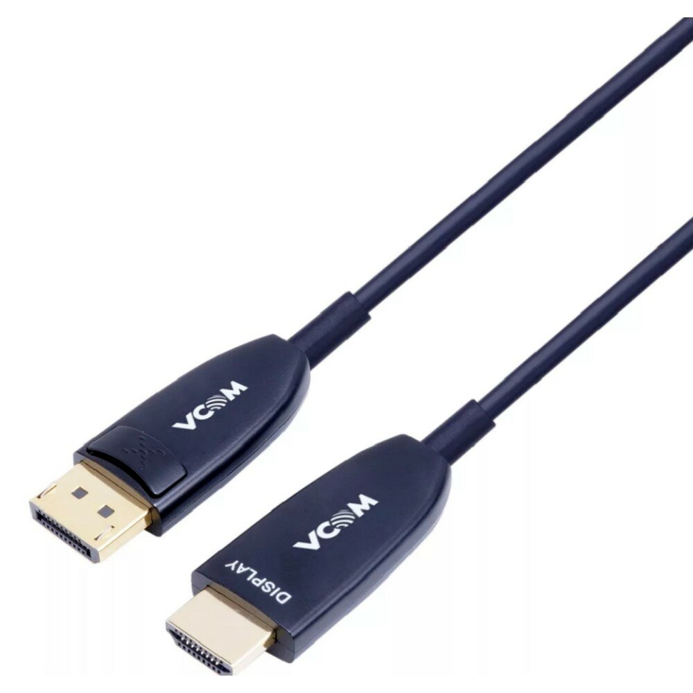 Vcom кабели Активный оптический кабель DP1.2v-->HDMI2.0v 15м