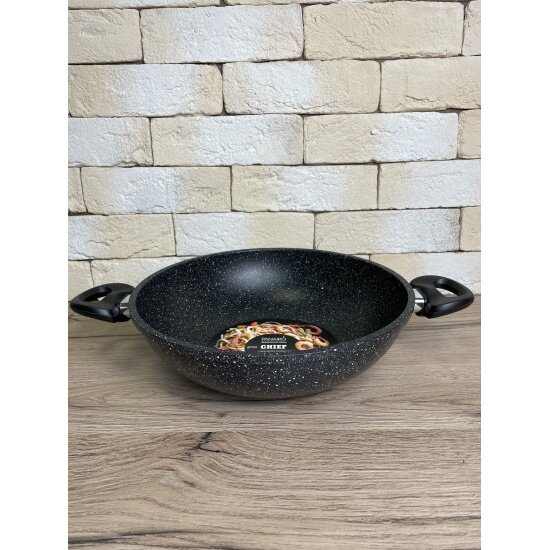 Сотейник-ВОК Panairo "Chief induction" индукционный c крышкой и ручками soft-touch 28см