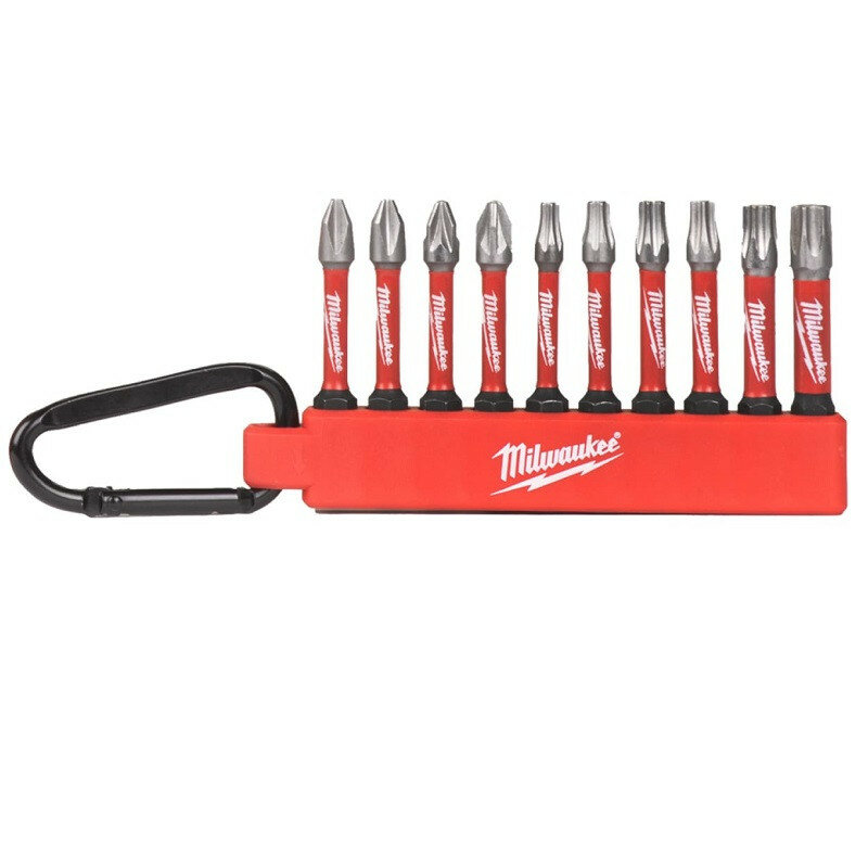 Набор бит 10 шт с карабином Milwaukee 4932480941