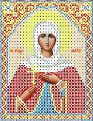 Набор для вышивания Каролинка #КБИН(Ч) 5049 Святая Светлана, Вышивка бисером, 13 х 18 см