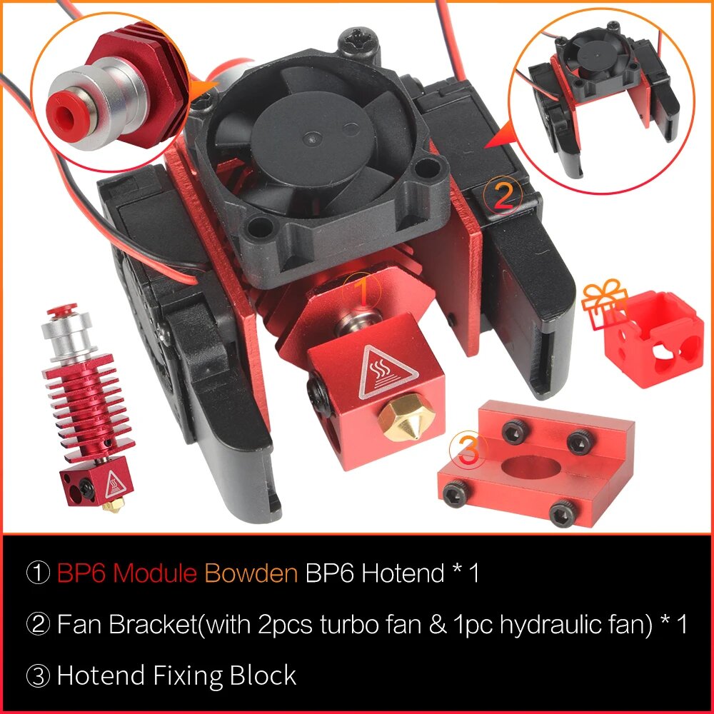 XCR3D E3D V6 Hotend комплект 24V, BP6 Bowden KitB