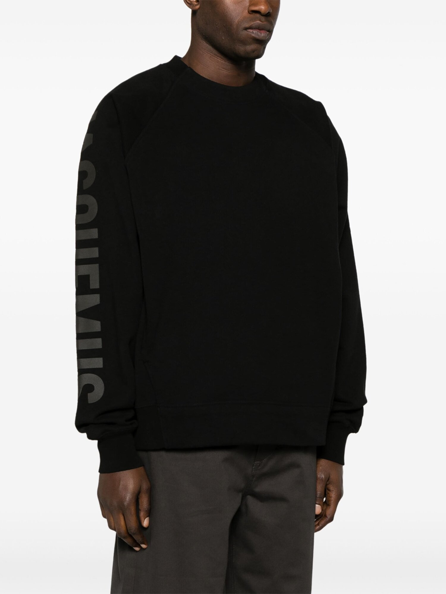 Топ Jacquemus Le Sweatshirt Typo, размер XL, черный — фото 1