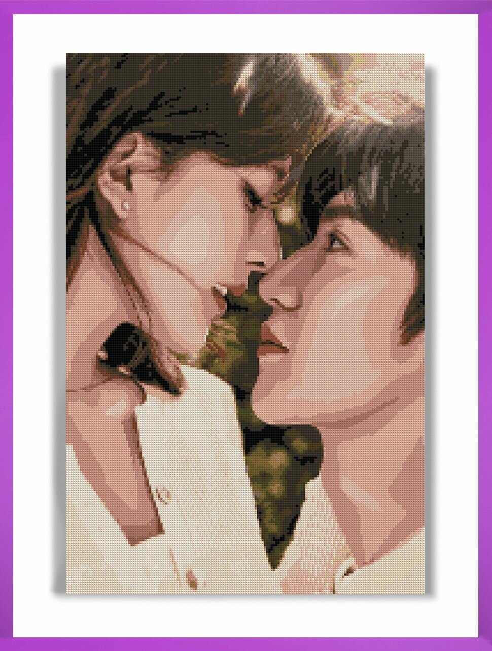 Алмазная мозаика на подрамнике - вышивка Скрытая любовь 3 40 х 60 см