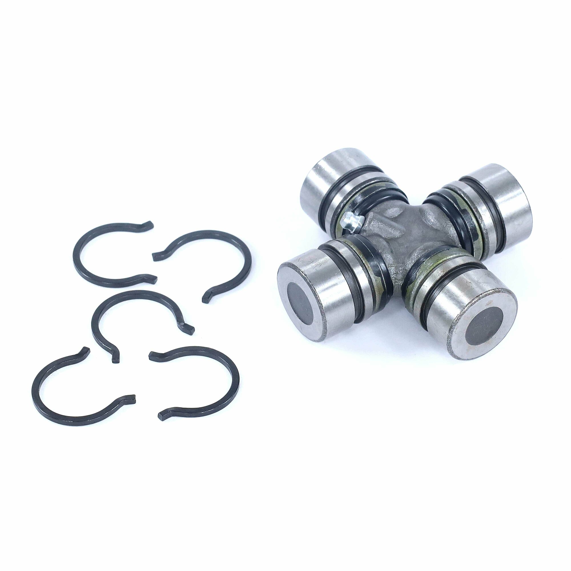 Крестовина карданного вала Волга, ГАЗель, УАЗ крупная игла с маслёнкой и стоп. кольцами G-PART