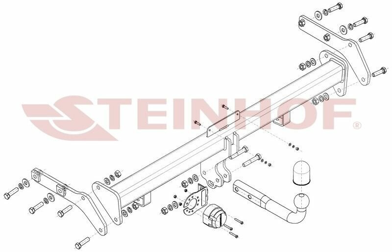 Фаркоп на Kia Sportage V NQ5, в т (паспорт и сертификат в комплекте)(без электрики) Steinhof. K-098