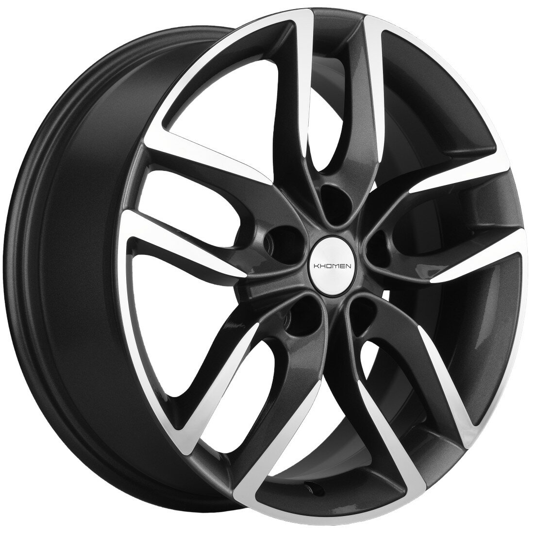 Колесный диск Khomen Wheels KHW1708 6,5x17 5x114,3 ET45 67,1 Gray-FP литой для автомобиля