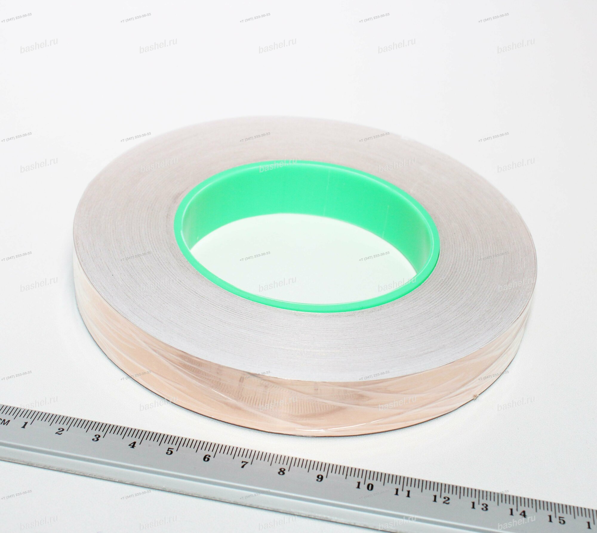 Скотч медный 0,05 х 20 мм 50 м (клей токопроводный)