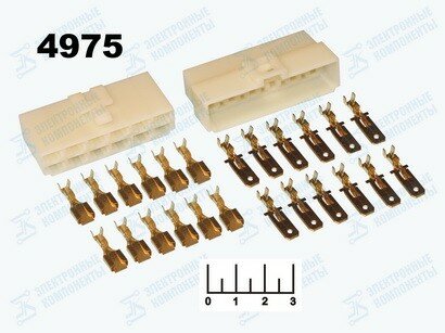 Разъем 12pin в комплекте 6.3мм DJ7121-6.3-21/11