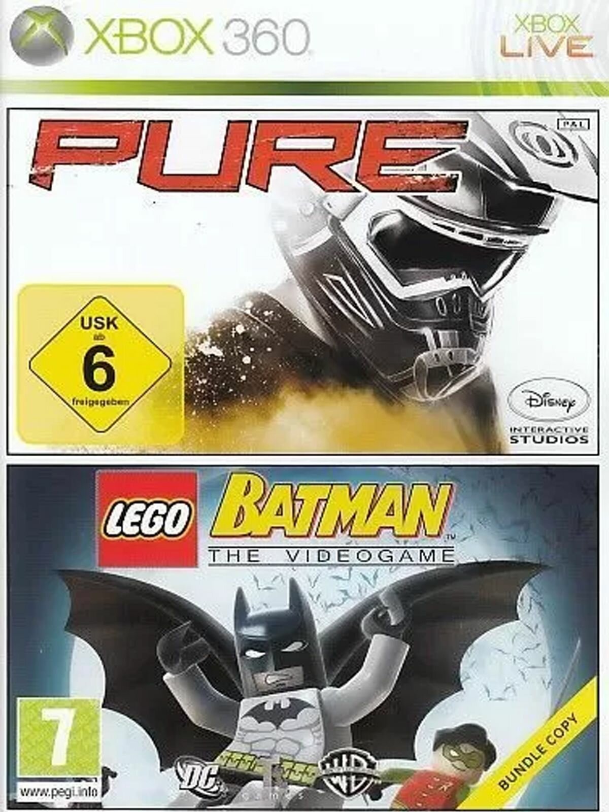 PURE and LEGO Batman The Video Game ENG Видеоигра на диске Xbox 360 Double Pack