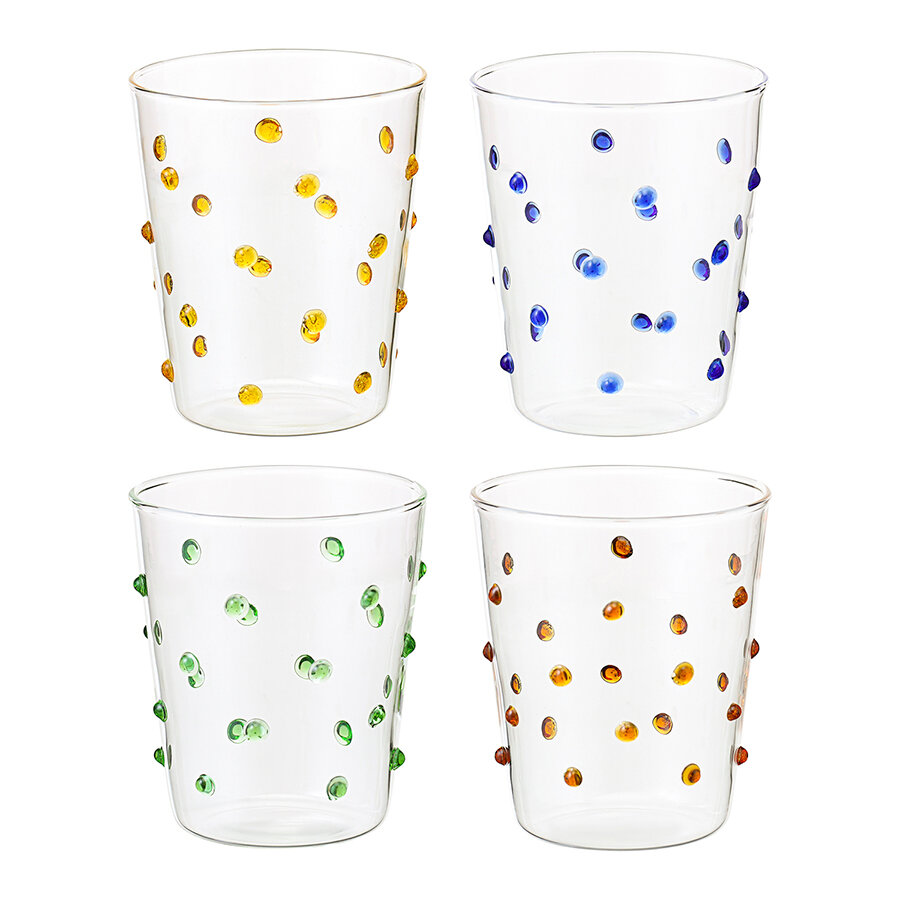 Набор стаканов 425 мл Pom-pon 4 шт стеклянные для воды коктейлей Liberty Jones LJ0000336