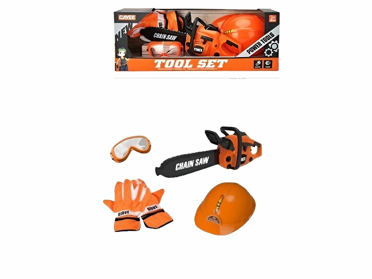 Игровой набор "Строитель-2", бензопила с аксессуарами