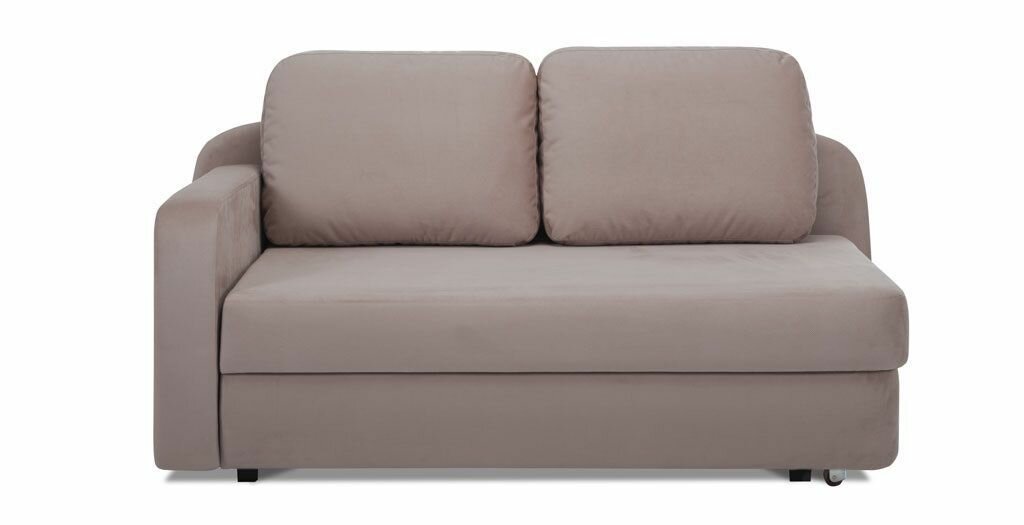 Кушетка, раскладная, PUSHE Альта, левый угол, коричневый, Simple 06