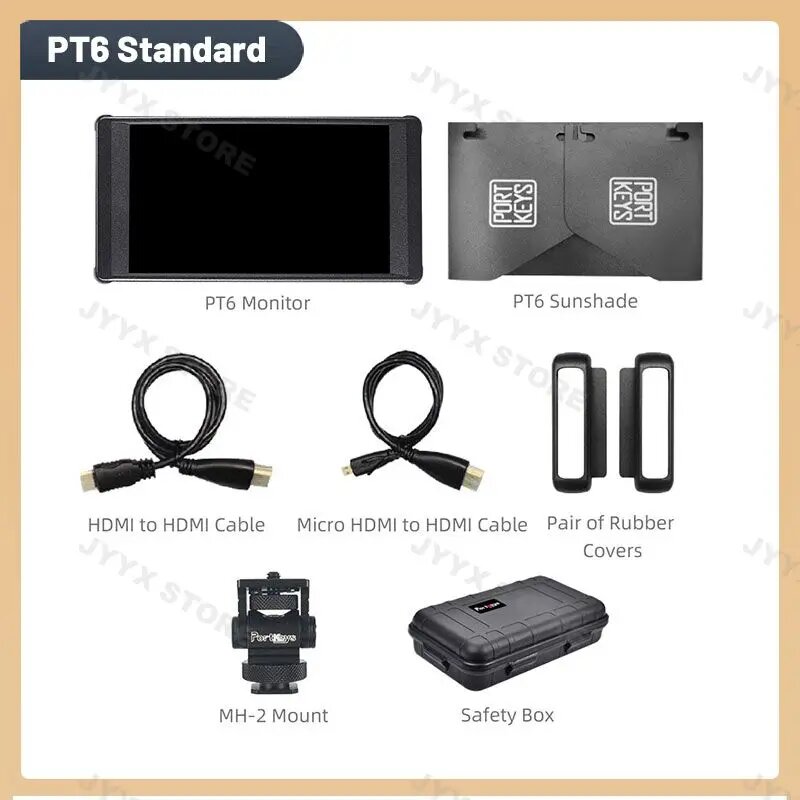 Portkeys PT6 5,2-дюймовый сенсорный экран, 4K-HDMI-дисплей, полевой Mointor, в реальном времени, в прямом эфире, эффекты растягивающихся ног для зеркальной камеры PT5