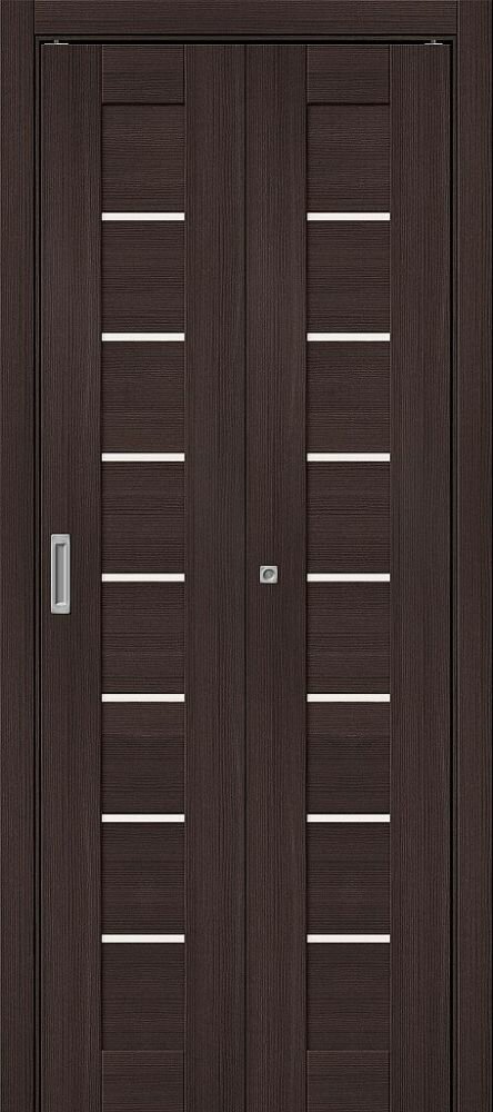 Дверь-Книжка Складная с Экошпоном Bravo Браво-22 Wenge Melinga / Magic Fog Межкомнатная 400x2000мм (Полотно 2шт) / Браво.