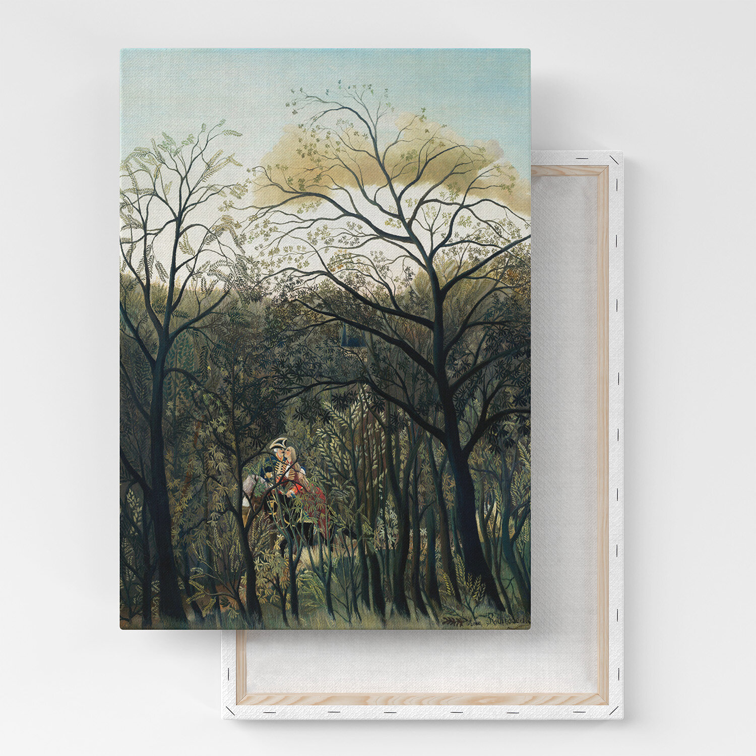 Картина на холсте, репродукция / Анри Руссо - Rendezvous in the Forest / Размер 30 x 40 см