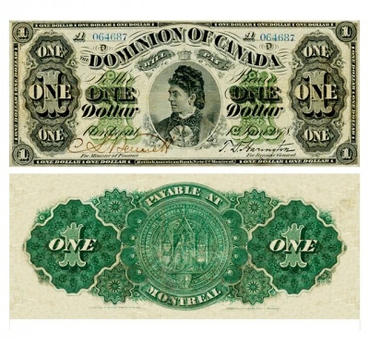 1 доллар 1878 года Канада, сувенирная копия, банкноты и купюры редкие коллекционные
